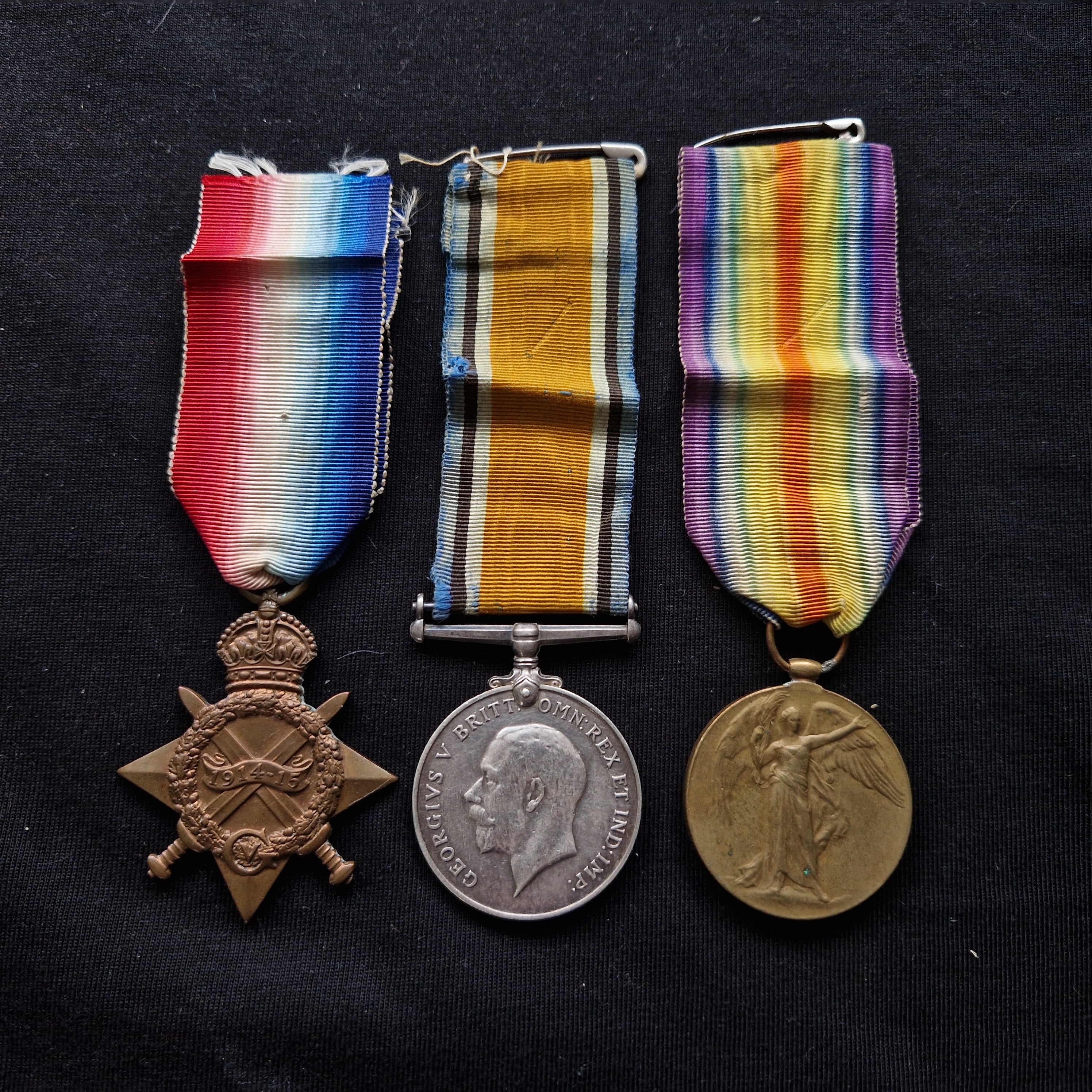 15th Durham Light Infantry - Wounded in Action - WW1 Medal Trio - Sout ...