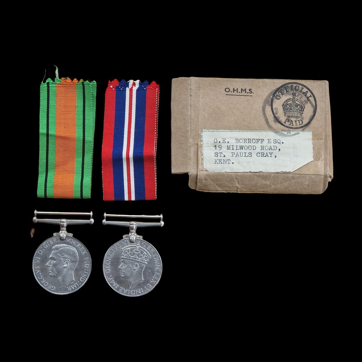 Royal Air Force WW2 Medal Pair Defence War Medals RAF from Kent – AJMS ...
